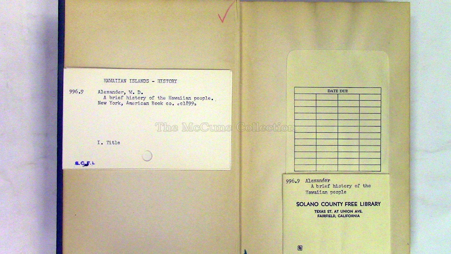 A Brief History of the Hawaiian people • The McCune Collection